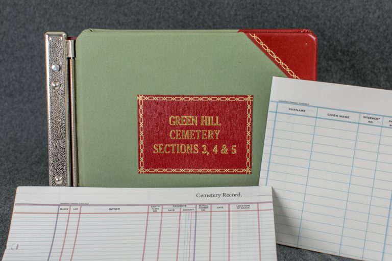 Cemetery Record Forms & Bound Books for Interment Records
